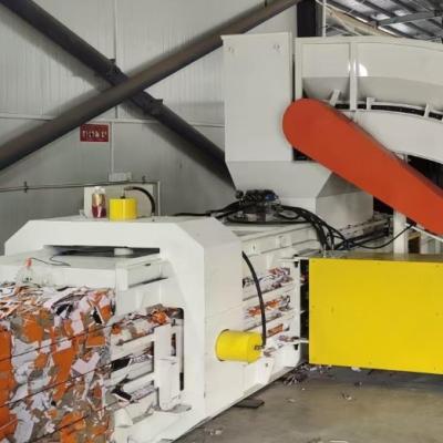 China 37kW Motor Horizontal Cardboard Baler For Sale Auto Tie Wire For Customizable for sale