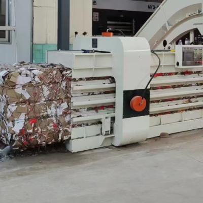 China Horizontal Corrugated Baler Machine 50-500 Kg Baleweight And Touching Screen For Efficient Recycling for sale