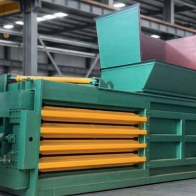 China High Strength Steel Frame Horizontal Fully Auto Baler Machine With PLC Control Touch Screen for sale