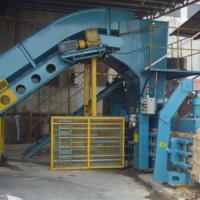 China PLC Control Adjustable Horizontal Baler Machine Three Side Compression 380V/50Hz for sale