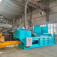 China High Capacity Horizontal Paper Baler Connecting with Conveyor Feeding Systems for Continuous Scrap Compression in Factories for sale