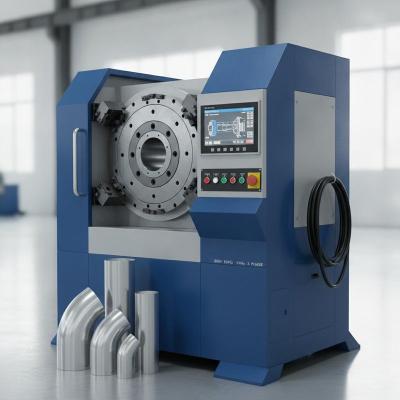 China 380V 50Hz 3 Phase Elbow Forming Machine with PLC Control Touch Screen for Semi-automatic Pipe Bending for sale