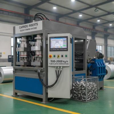 China Carbide Inserts Elbow Forming Machine with 500-2000 Kg/h Baling Capacity and PLC Control With Touch Screen for Tube Elbow Fabrication for sale