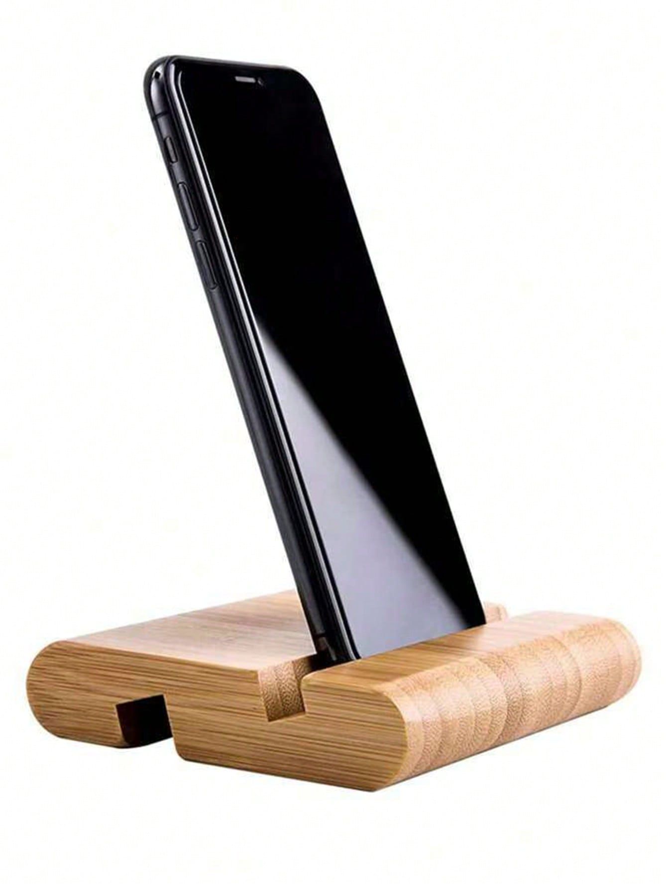 bamboo wood cell phone holder for tabletop
