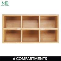 China Bamboo Compact Bathroom Storage Basket Organizer Caddy Tote Bins for sale