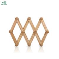 China Expandable Accordion Style Bamboo Wall Hanger for sale