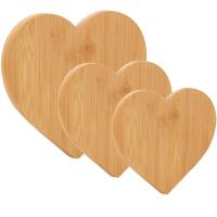 China Sustainable Heart Shaped Bamboo Cutting Boards 3 Pcs for Professional Kitchens for sale