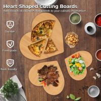 China Sustainable Heart Shaped Bamboo Cutting Boards 3 Pcs for Professional Kitchens for sale