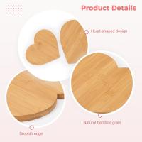 China Sustainable Heart Shaped Bamboo Cutting Boards 3 Pcs for Professional Kitchens for sale