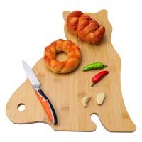 China Sustainable Bamboo Cat Shaped Cutting Board Wooden Serving Board Kitchen Chopping Board 38.2*33.1*1.6cm for sale
