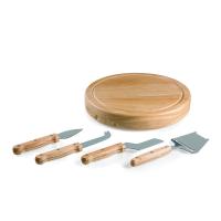China Natural Bamboo Wood Round Charcuterie Board Set Perfect for Chopping and Entertaining for sale