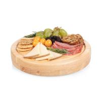 China Natural Bamboo Wood Round Charcuterie Board Set Perfect for Chopping and Entertaining for sale