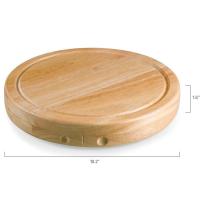 China Natural Bamboo Wood Round Charcuterie Board Set Perfect for Chopping and Entertaining for sale