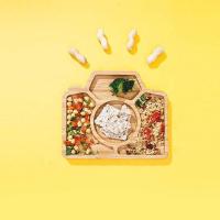 China Safe and Stylish Camera-Shaped Bamboo Plate Bowl with Minimalist Design 1 Quantity for sale