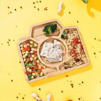 China Safe and Stylish Camera-Shaped Bamboo Plate Bowl with Minimalist Design 1 Quantity for sale