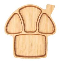 China Cartoon Anti-fall Mushroom Shape Baby Bowl Food Bamboo Tray Set for Eco-friendly Meal for sale