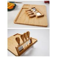 China Chopping Blocks Cheese Board Set With Stainless Steel Knife Set Cheese Serving Tray for sale