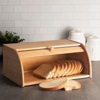 China BAMBOO Bread Box Bins One Layer Food Containers Big Drawer Storage for Home Accessories for sale