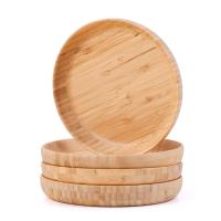 China Minimalist Design Style Bamboo Appetizer Plates for Dinner Desserts Snacks and Salads for sale