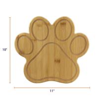 China Sustainable Natural Bamboo Board Set with Paw Shaped Cheese Boards CE / EU Certified for sale