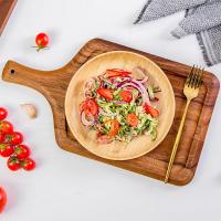 China Minimalist Design Style Bamboo Appetizer Plates for Dinner Desserts Snacks and Salads for sale