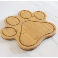 China Sustainable Natural Bamboo Board Set with Paw Shaped Cheese Boards CE / EU Certified for sale