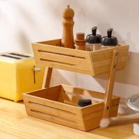 China Multifunctional 2-Tier Large Capacity Fruit Vegetable Baskets Storage Stand for Kitchen for sale