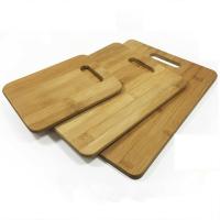 China Bamboo Cutting Board Set Set of 3 with Easy Access Handle Hole and CE / EU Certification for sale
