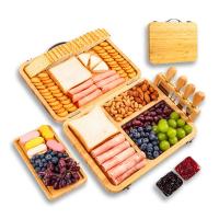 China Foldable Sustainable Bamboo Charcuterie Board Knife Set for Entertaining Occasions for sale