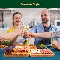 China Foldable Sustainable Bamboo Charcuterie Board Knife Set for Entertaining Occasions for sale