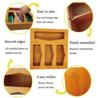 China Convenient Bamboo Classic Sealed Lunch Bag Dispenser for Natural Storage Boxes Bins for sale
