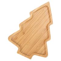 China Bamboo Wooden Christmas Tree Shaped Appetizer Tray for Modern Plate Dish Serving for sale