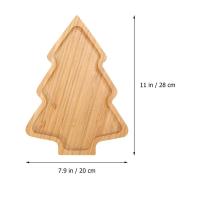 China Bamboo Wooden Christmas Tree Shaped Appetizer Tray for Modern Plate Dish Serving for sale