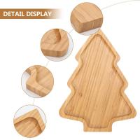 China Bamboo Wooden Christmas Tree Shaped Appetizer Tray for Modern Plate Dish Serving for sale