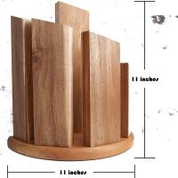 China Bamboo Multifunctional Kitchen Shelf Semi Circle Magnetic Knife Block for sale