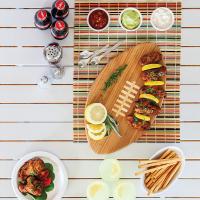 China Natural Bamboo Football Cheese Cutting Board for Home Kitchen Rectangle Colour for sale