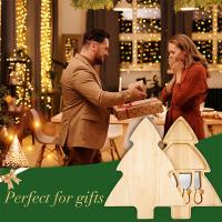 China Unique Irregular Christmas Tree Charcuterie Board Set And Knives Made of Solid Bamboo for sale