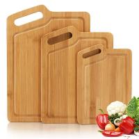 China Bamboo Cutting Board Set with Juice Groove L 40*28*1.5cm M 33*24*1.5cm S 27*18*1.5cm for sale
