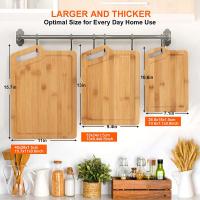 China Bamboo Cutting Board Set with Juice Groove L 40*28*1.5cm M 33*24*1.5cm S 27*18*1.5cm for sale