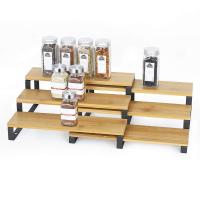China 3 Tier Expandable Bamboo Kitchen Shelf Organizer Spice Rack Sustainable for sale