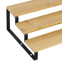 China 3 Tier Expandable Bamboo Kitchen Shelf Organizer Spice Rack Sustainable for sale