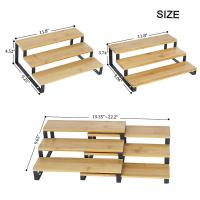 China 3 Tier Expandable Bamboo Kitchen Shelf Organizer Spice Rack Sustainable for sale