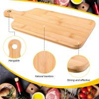 China Kitchen Thick Large Bamboo Cutting Board with Handle Personalized Customized Designs for sale