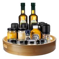 China 10 Inch Bamboo Lazy Susan Turntable for Kitchen Counter Top Functional and Design for sale