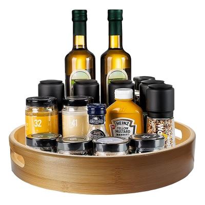 China 10 Inch Bamboo Lazy Susan Turntable for Kitchen Counter Top Functional and Design for sale