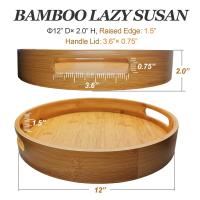China 10 Inch Bamboo Lazy Susan Turntable for Kitchen Counter Top Functional and Design for sale