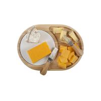 China Sustainable Multifunctional Large Bamboo Cutting Board With Containers for Cheese Tools for sale