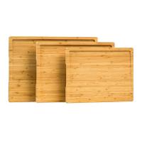 China Large End Grain Bamboo Cutting Board with Juice Groove and Customized Logo for sale