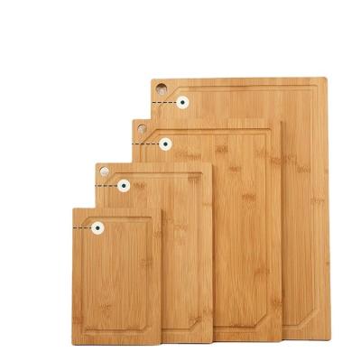 China Thick Bamboo Chopping Cutting Board Butcher Block With Juice Groove Custom 38.1x25.4x1.5cm for sale
