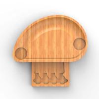 China Semicircle Conch Shape Bamboo Cheese Cutting Board and Knife Set for Customized Designs for sale